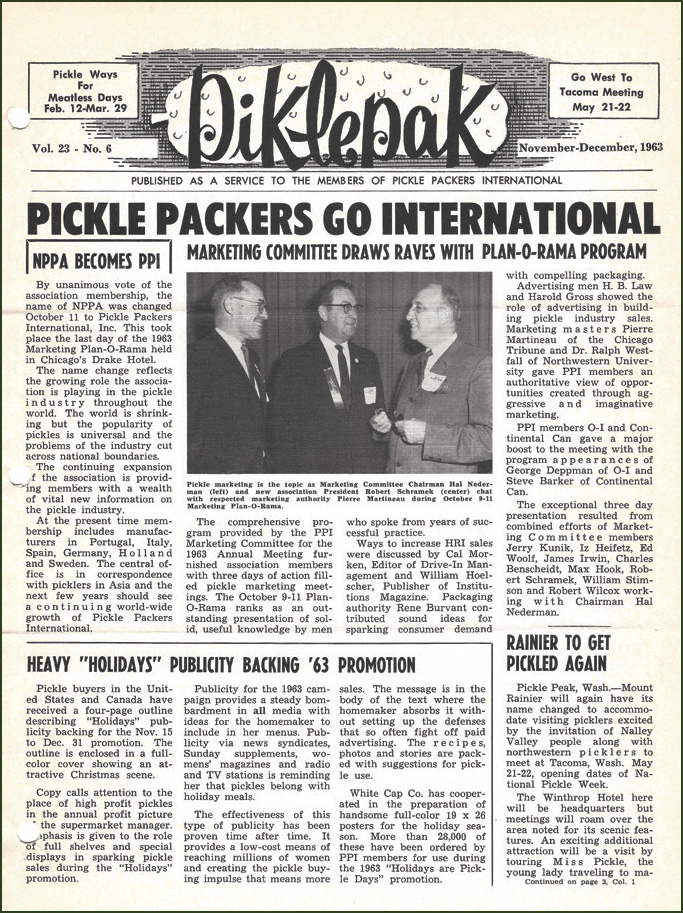 History of Pickle Packers International - 130 Years of Advocacy